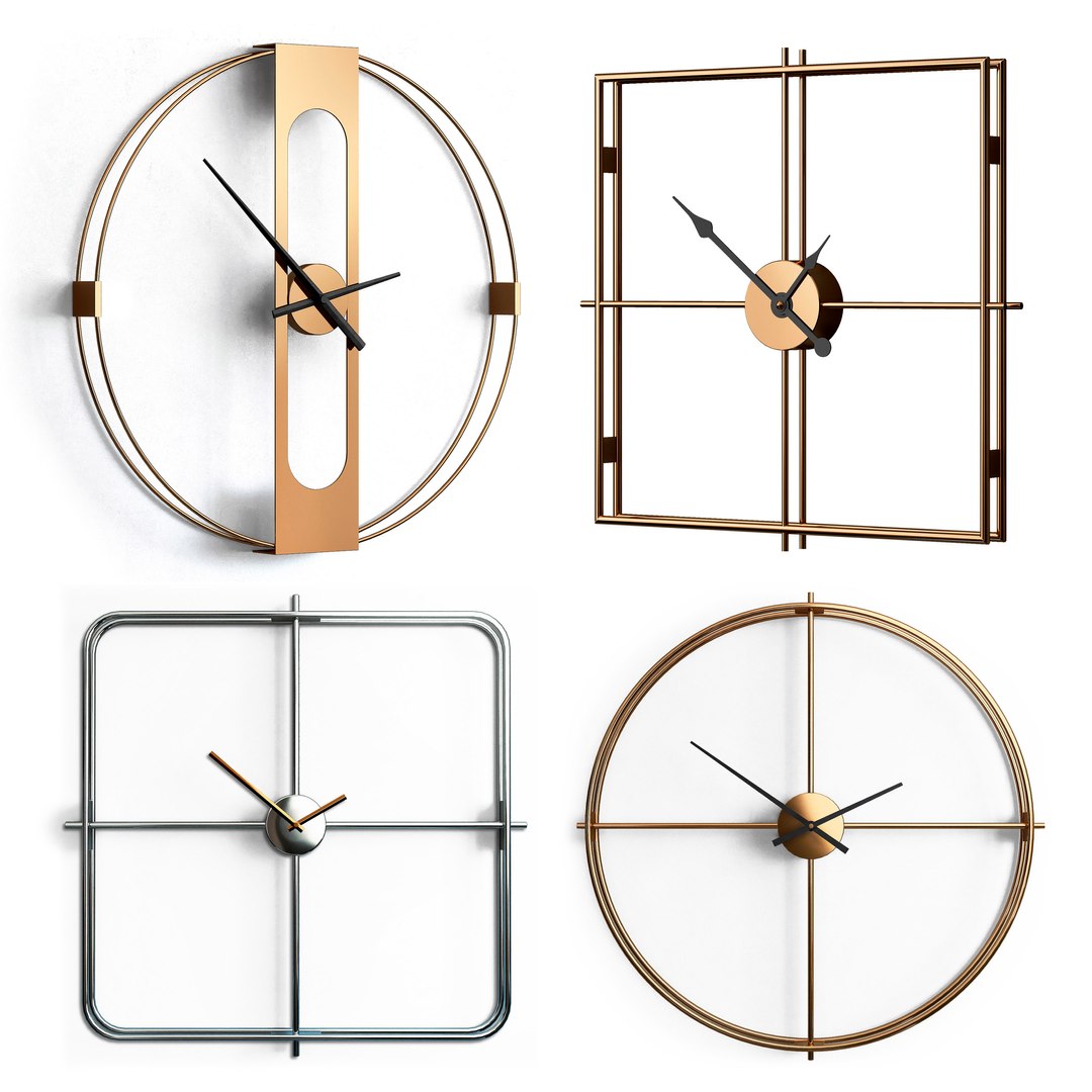 Wall Clock Set 700 3D - TurboSquid 1947688