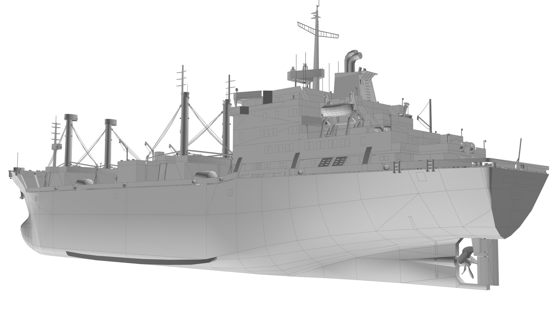 reefer vessel frio murmansk 3d model