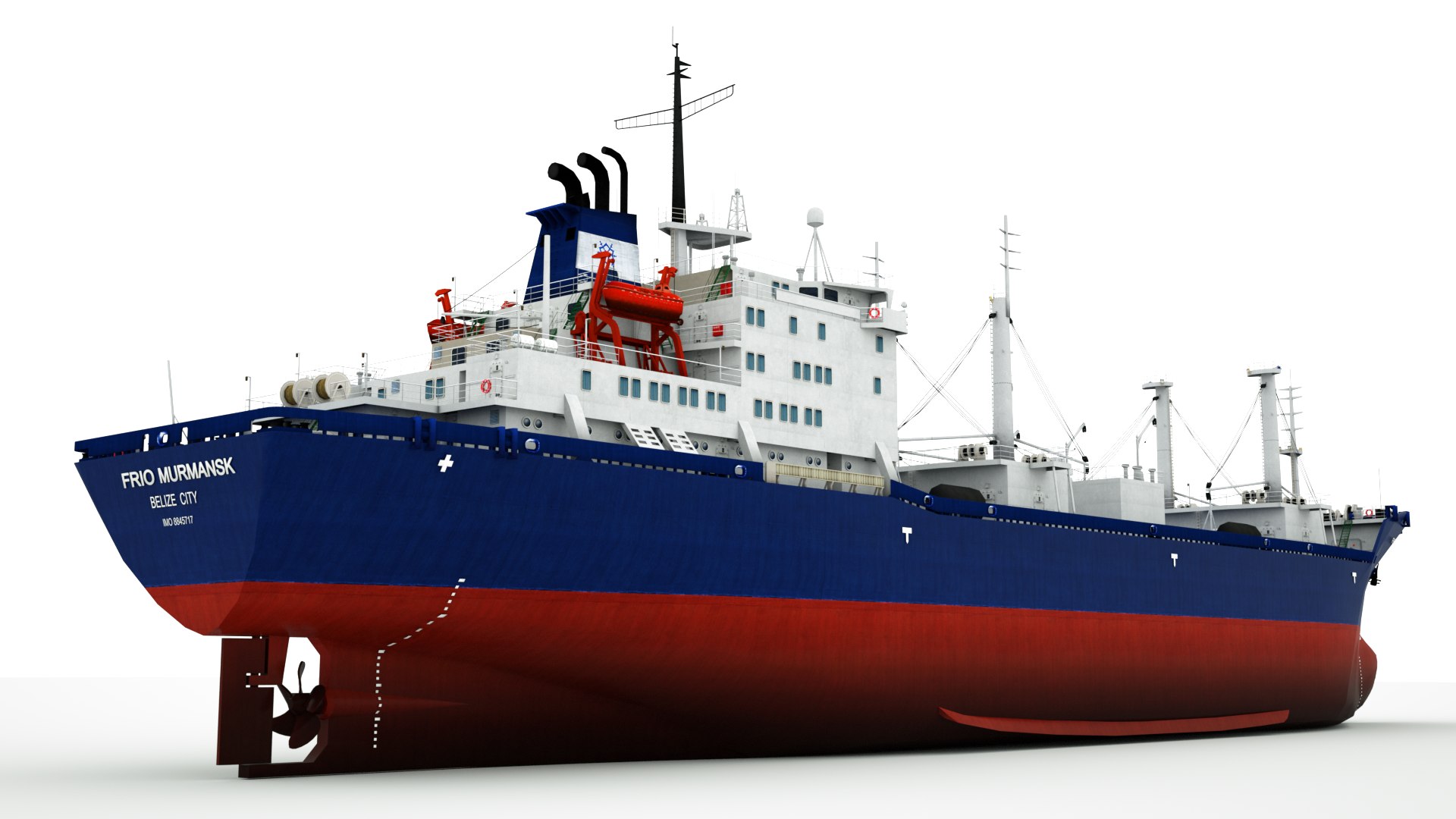 reefer vessel frio murmansk 3d model
