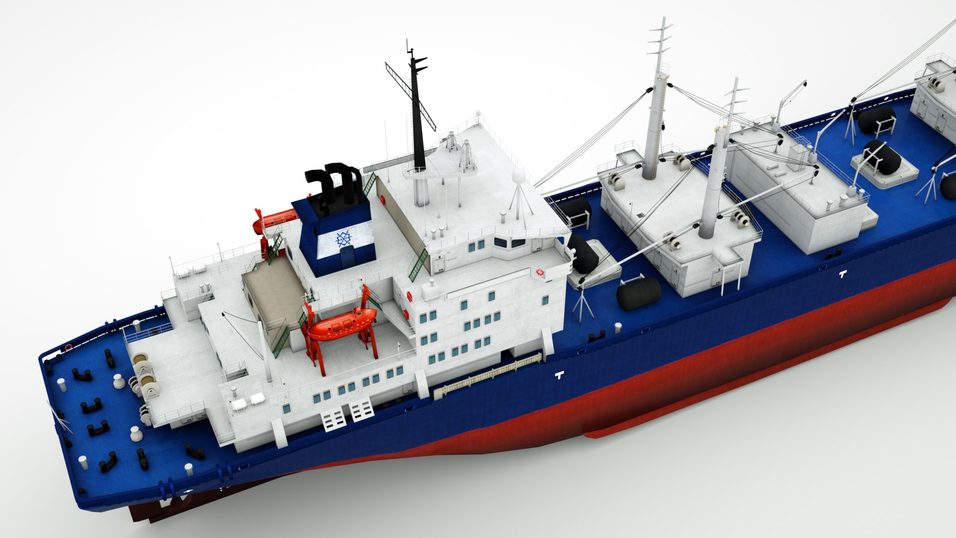 reefer vessel frio murmansk 3d model