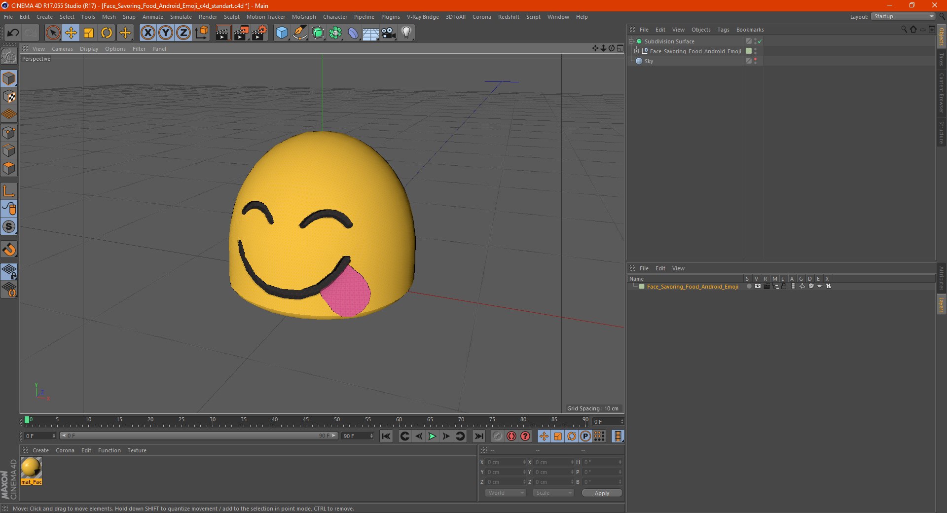 3D Face Savoring Food Android Emoji - TurboSquid 1823753