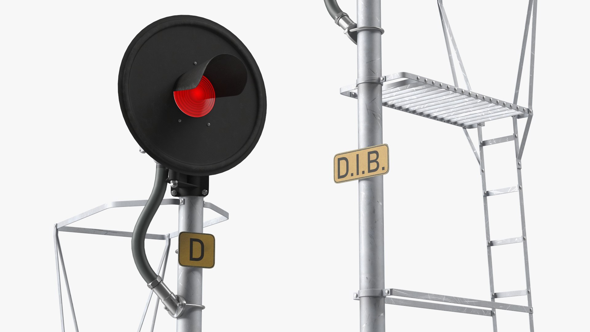 3D Railroad Signal Single Model - TurboSquid 2035549