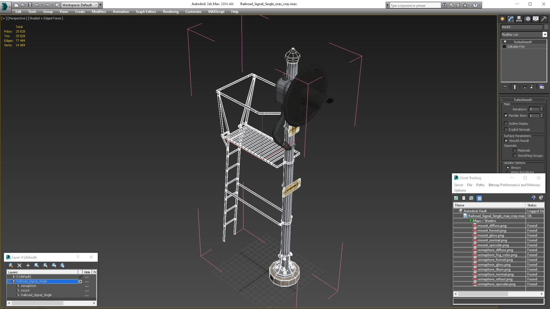 3D Railroad Signal Single Model - TurboSquid 2035549