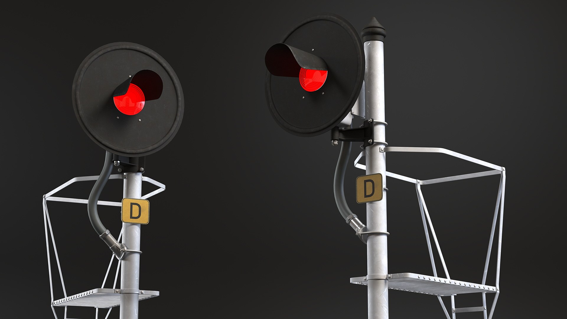 3D Railroad Signal Single Model - TurboSquid 2035549