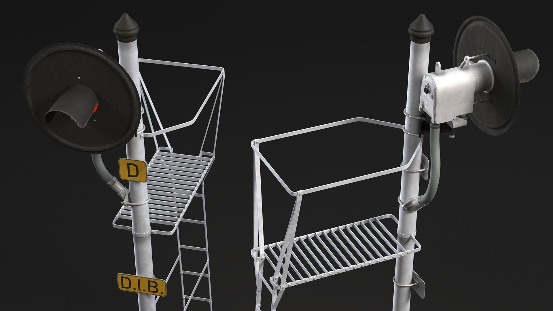3D Railroad Signal Single Model - TurboSquid 2035549