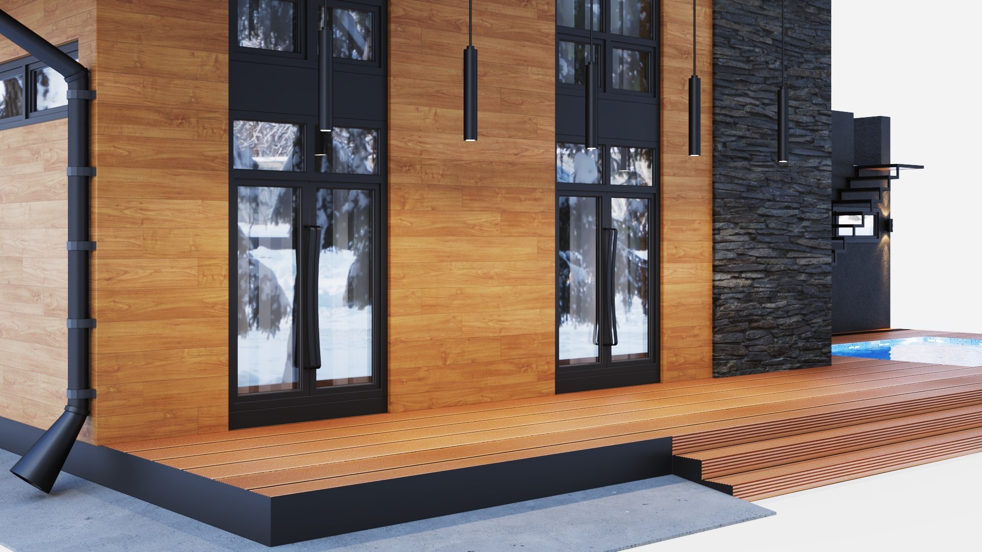3D Modern swiss chalet - TurboSquid 1970673