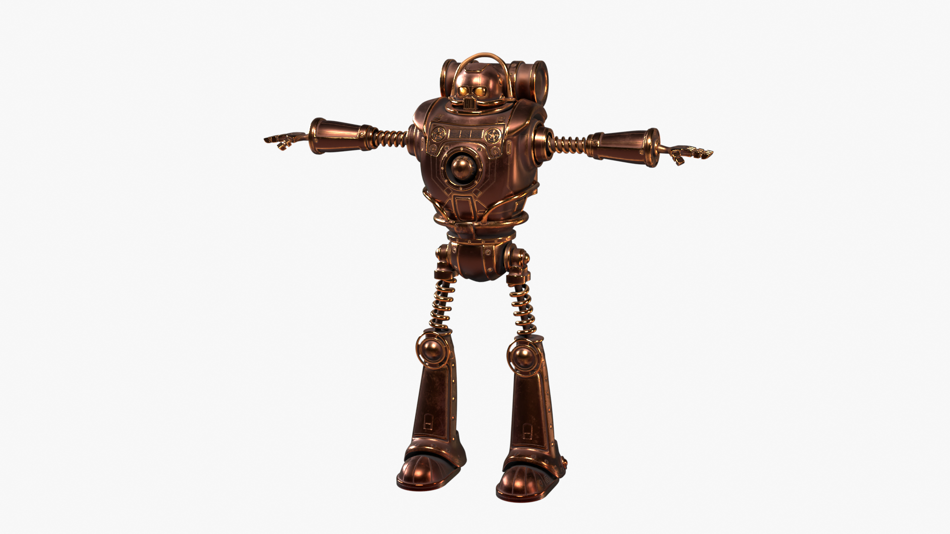3D Model Steampunk Robot Rigged - TurboSquid 2277126