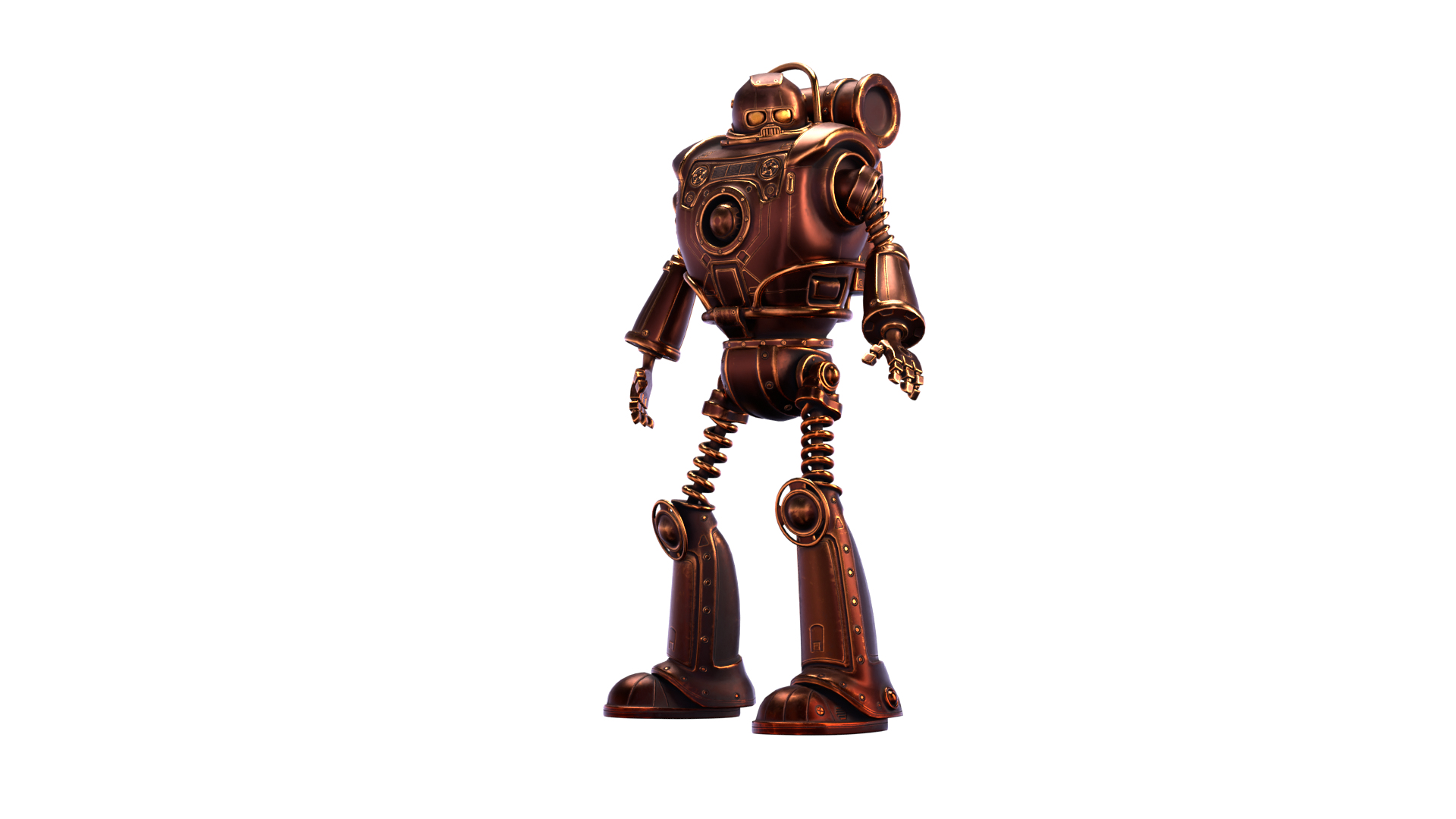 3D Model Steampunk Robot Rigged - TurboSquid 2277126