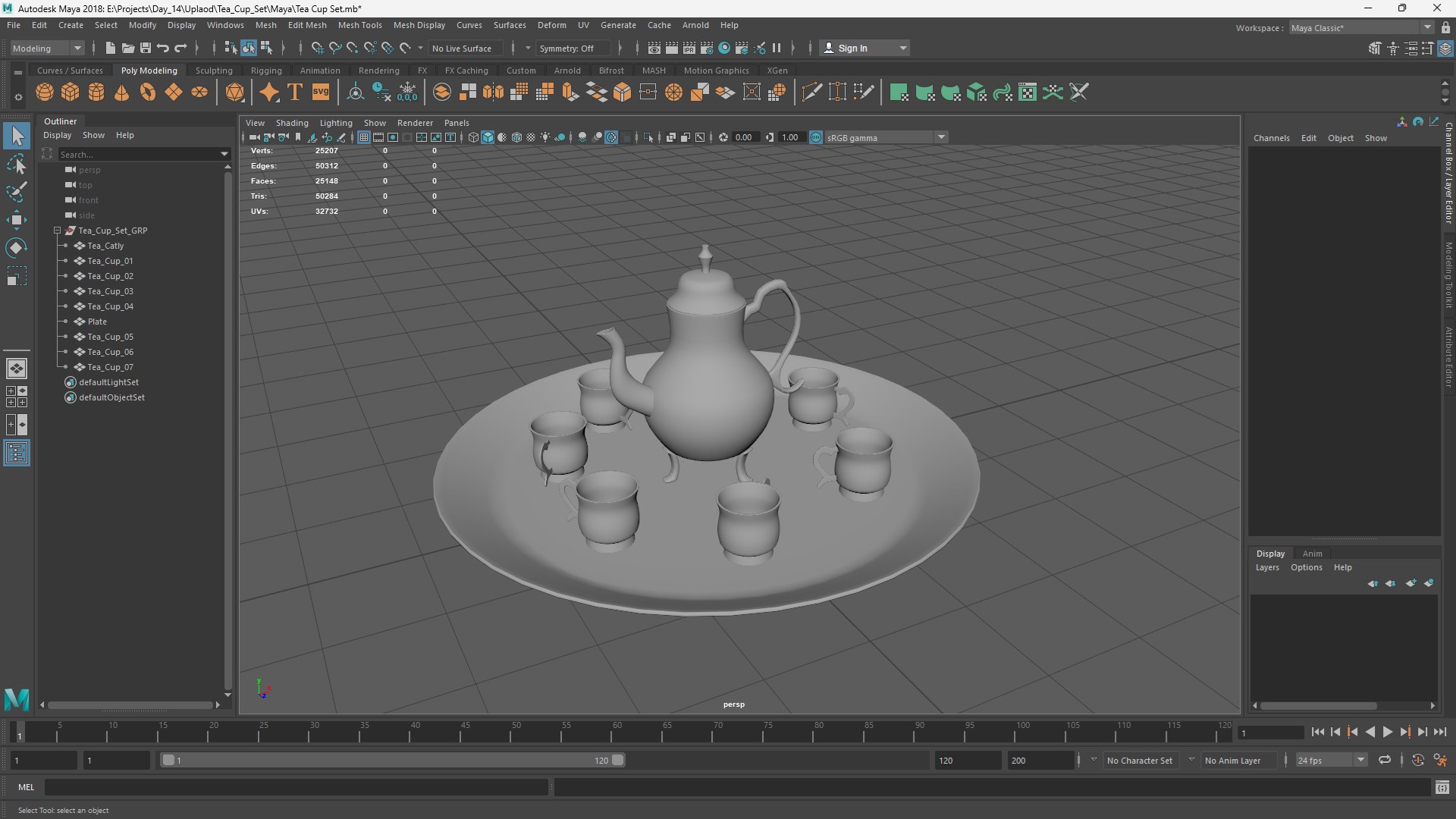 Tea Cup Set 3D Model - TurboSquid 2285252