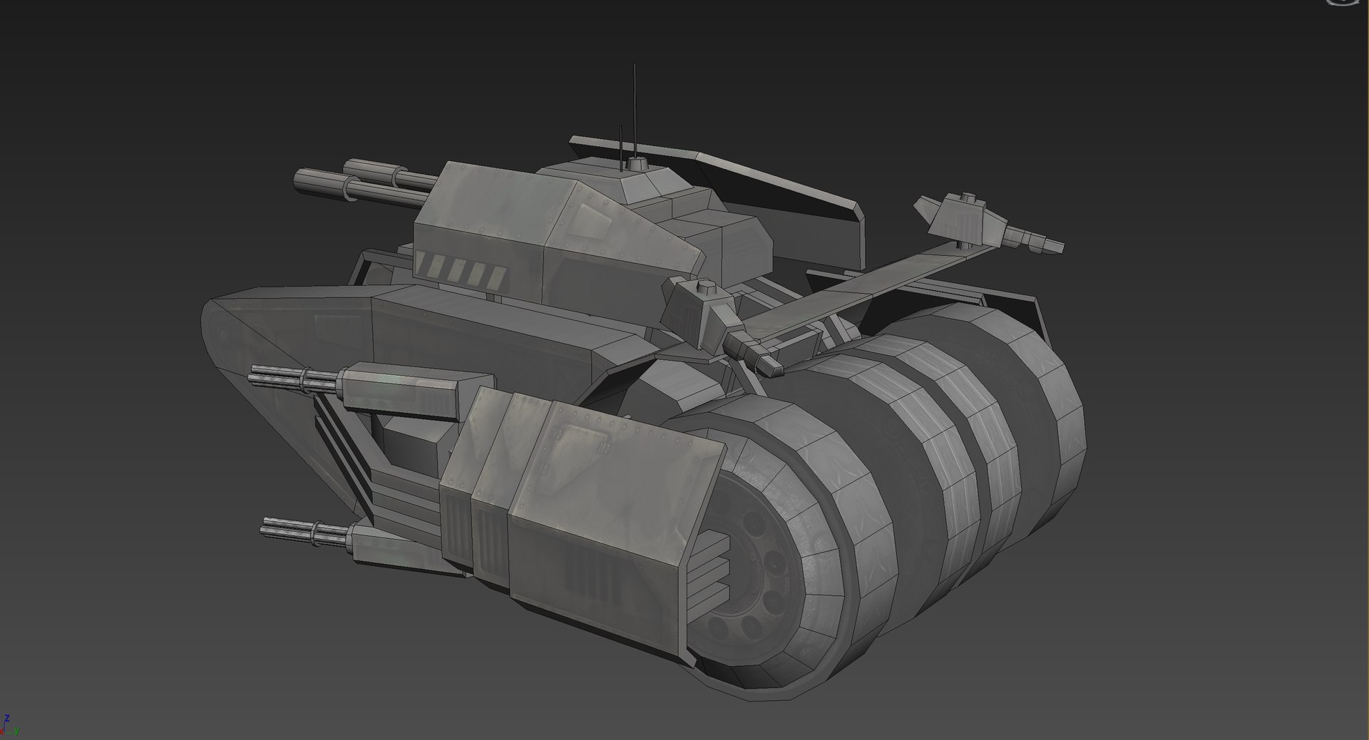 Futuristic Tank 3d Obj