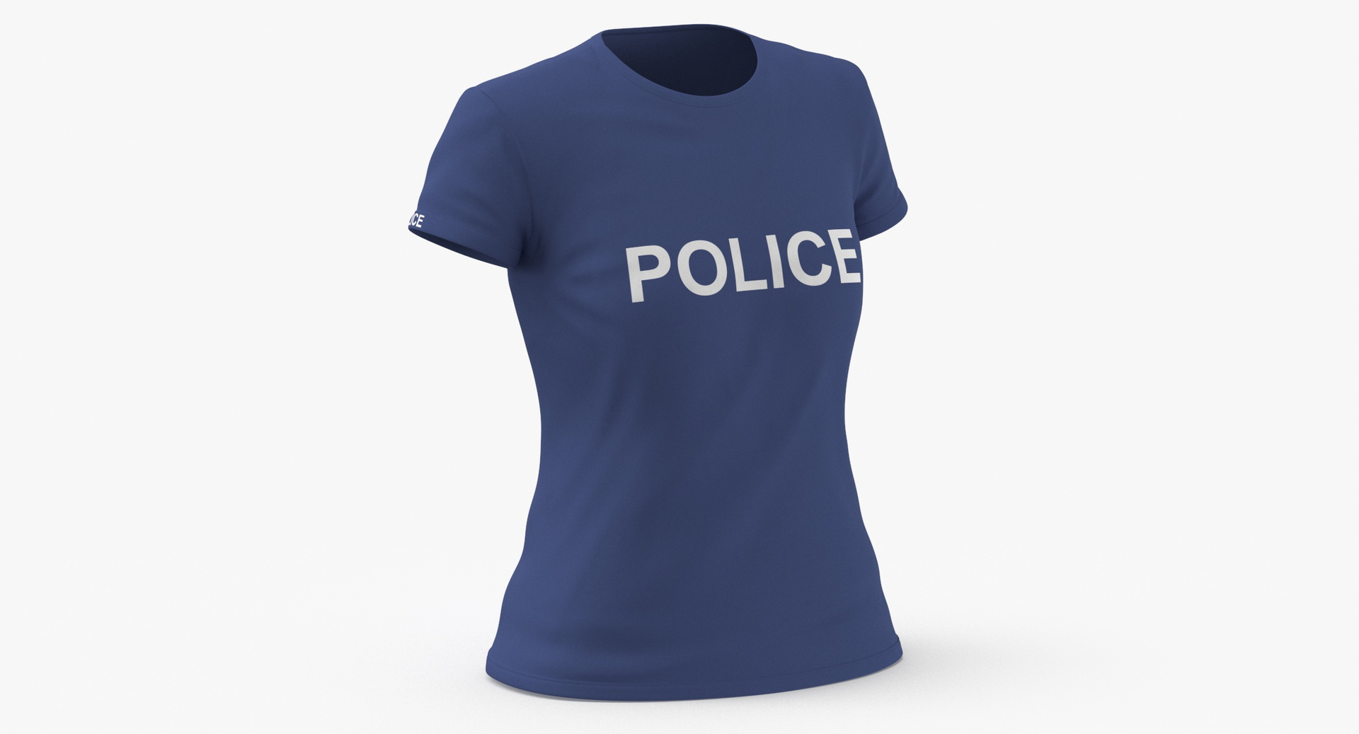 Female Crew Neck Worn Dark Blue Police 02 3D - TurboSquid 1731419