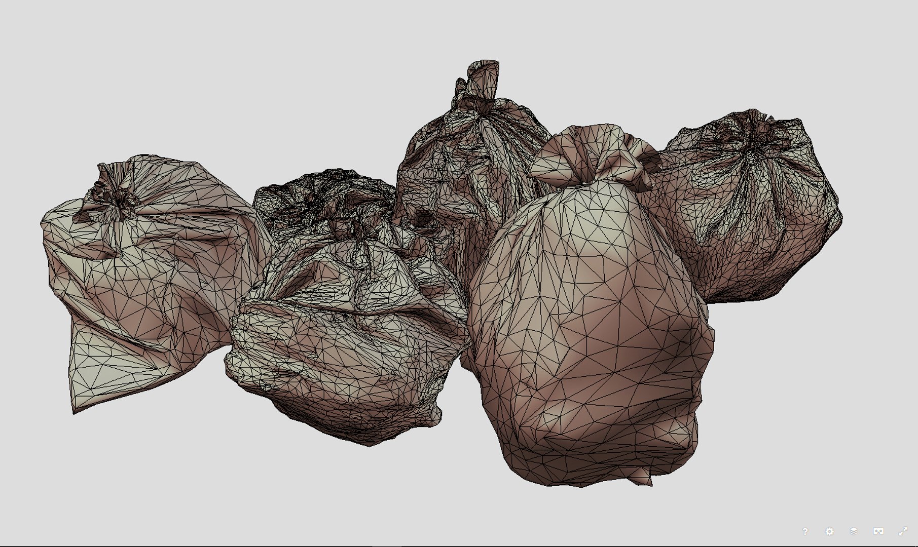 3D 6 Garbage Bags - TurboSquid 1636643
