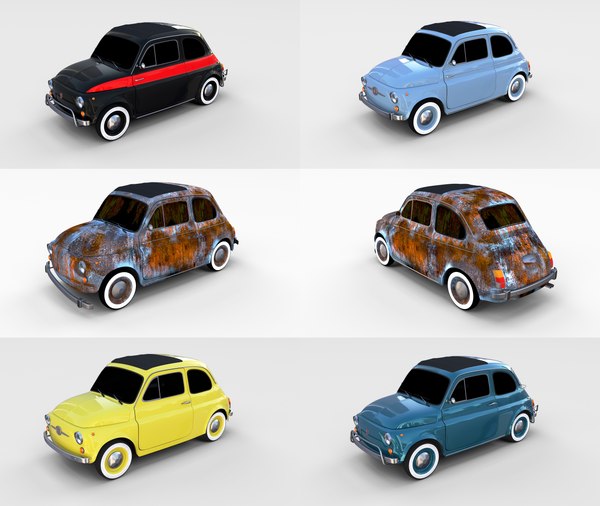 modelo 3d Fiat 500 Pack - TurboSquid 1154422