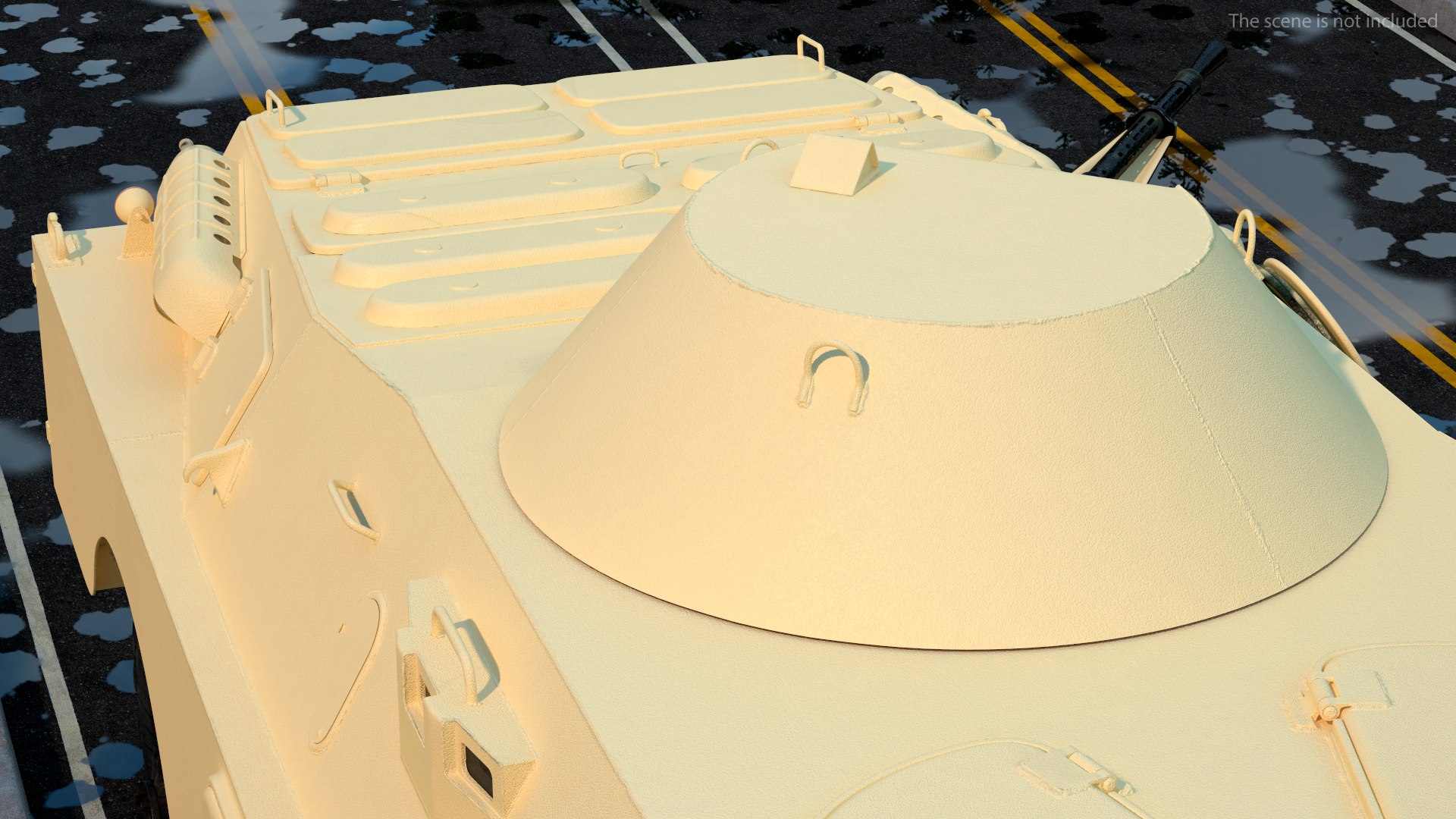 BRDM 2 Amphibious Vehicle Yellow Simple Interior Rigged model ...