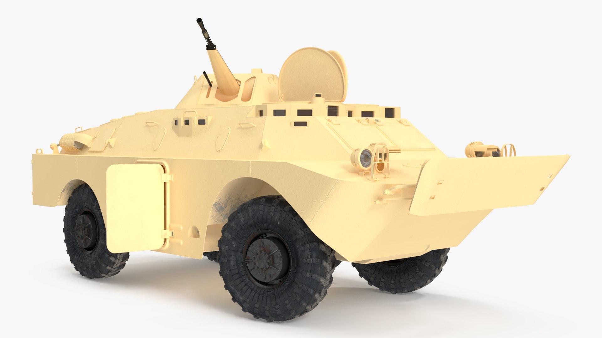 BRDM 2 Amphibious Vehicle Yellow Simple Interior Rigged model ...