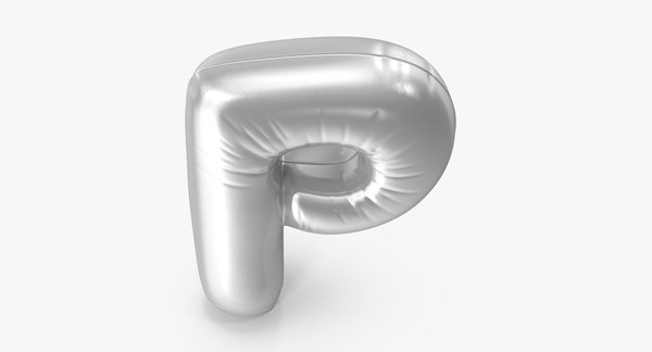 3D foil balloon letter p model - TurboSquid 1217166