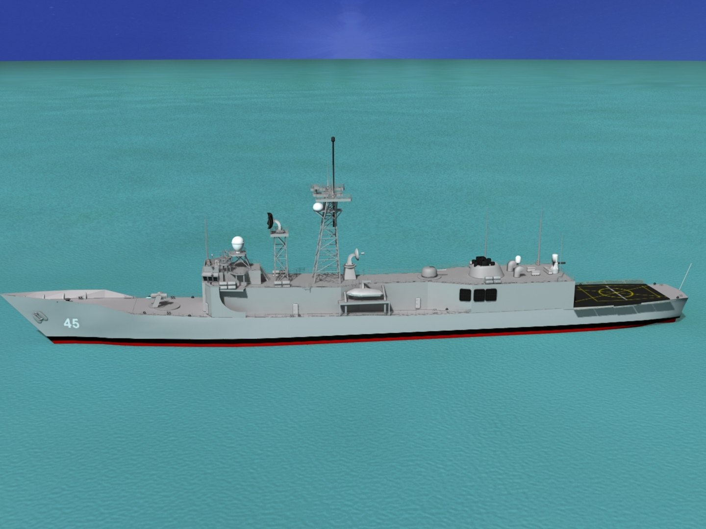3d Model Perry Class Frigate