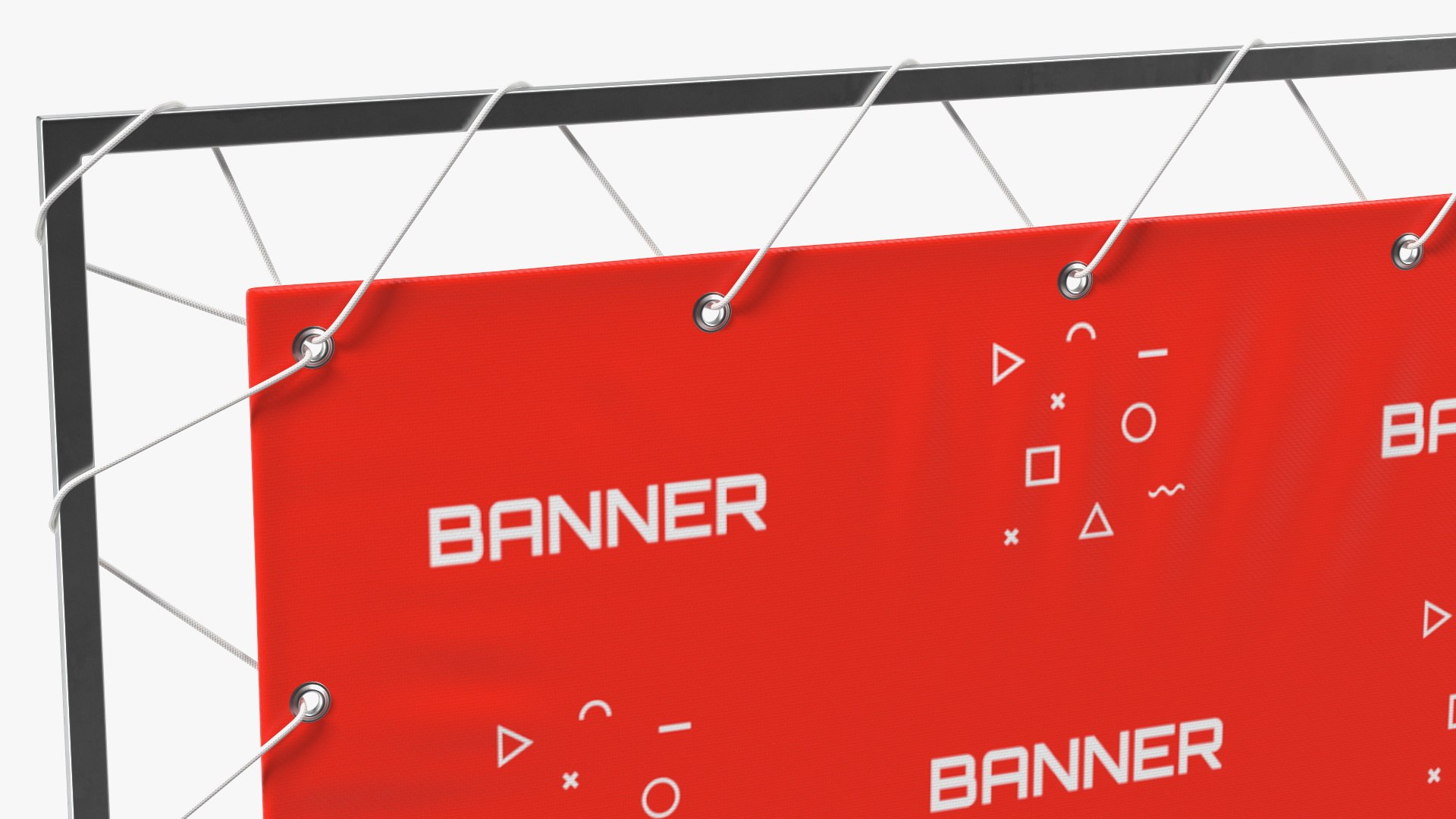 Hanging Banner with Eyelets 2m x 4m 3D model - TurboSquid 1863157