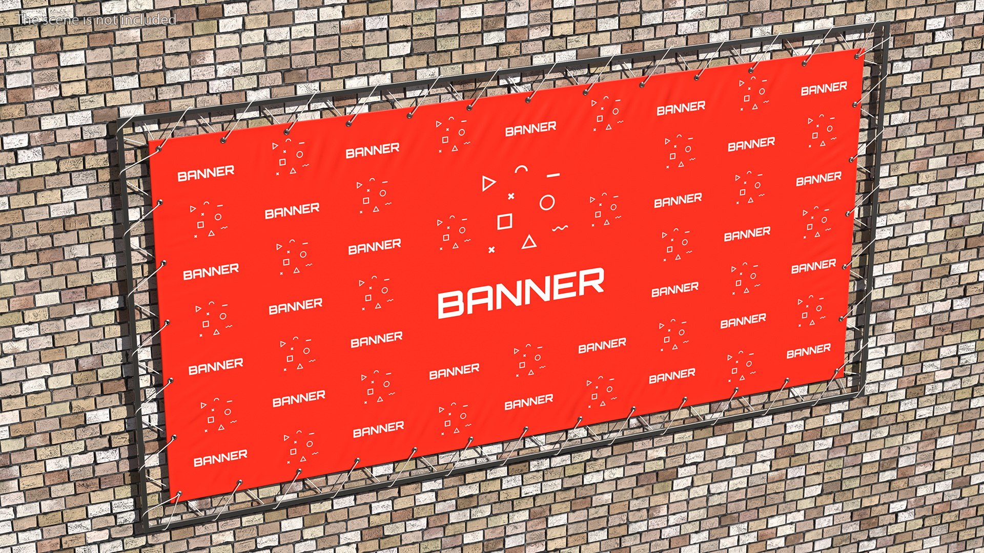 Hanging Banner With Eyelets 2m X 4m 3D Model - TurboSquid 1863157