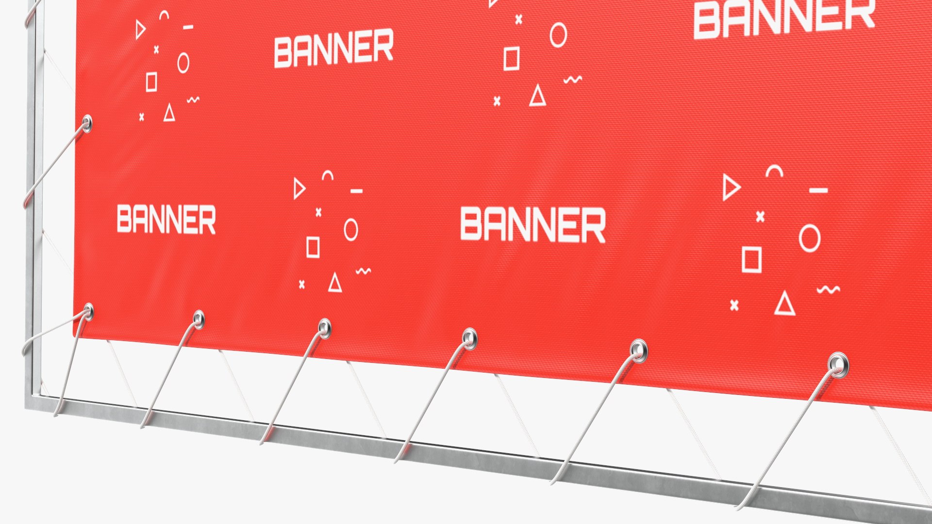 Hanging Banner with Eyelets 2m x 4m 3D model - TurboSquid 1863157