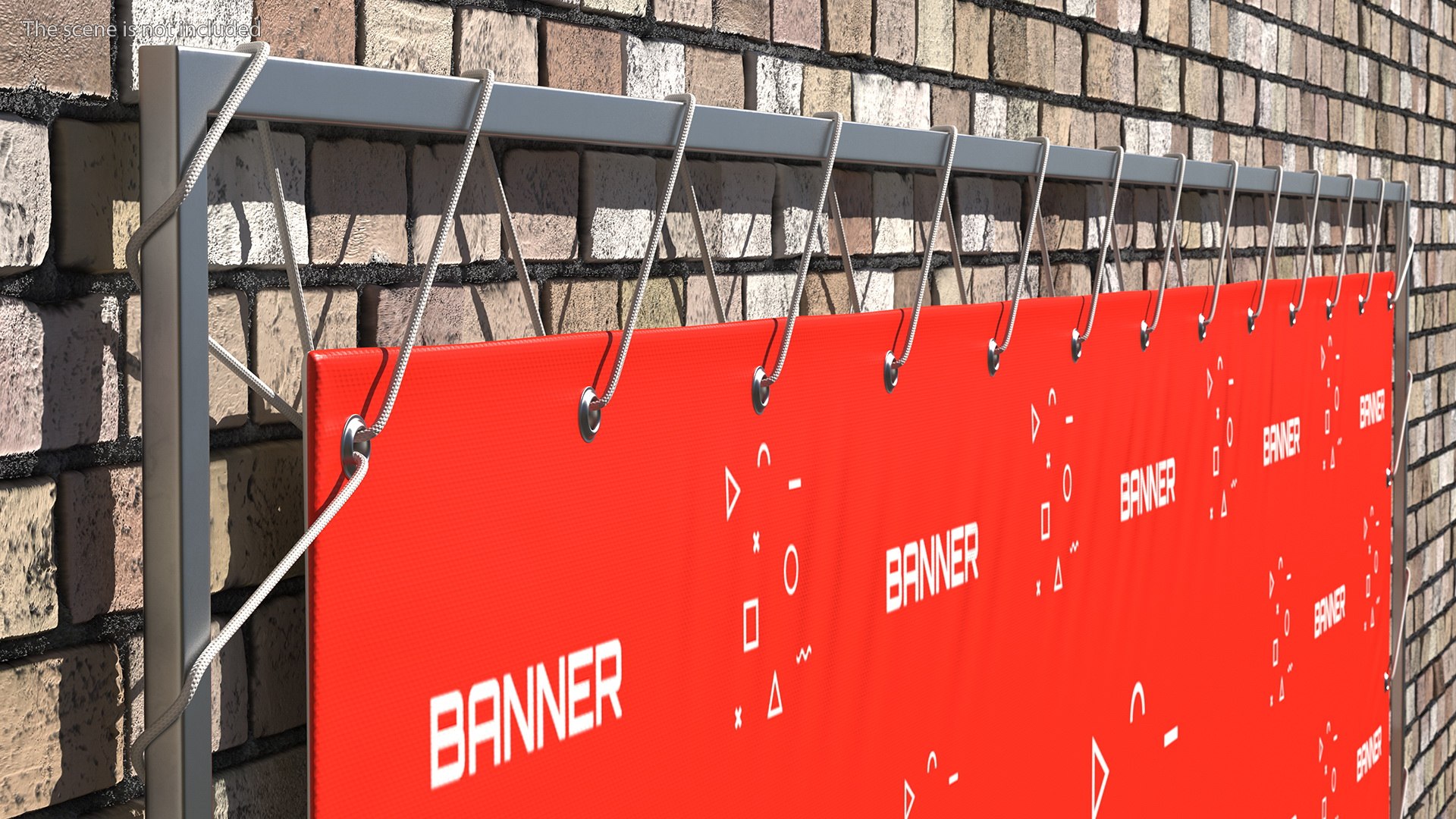 Hanging Banner With Eyelets 2m X 4m 3D Model - TurboSquid 1863157