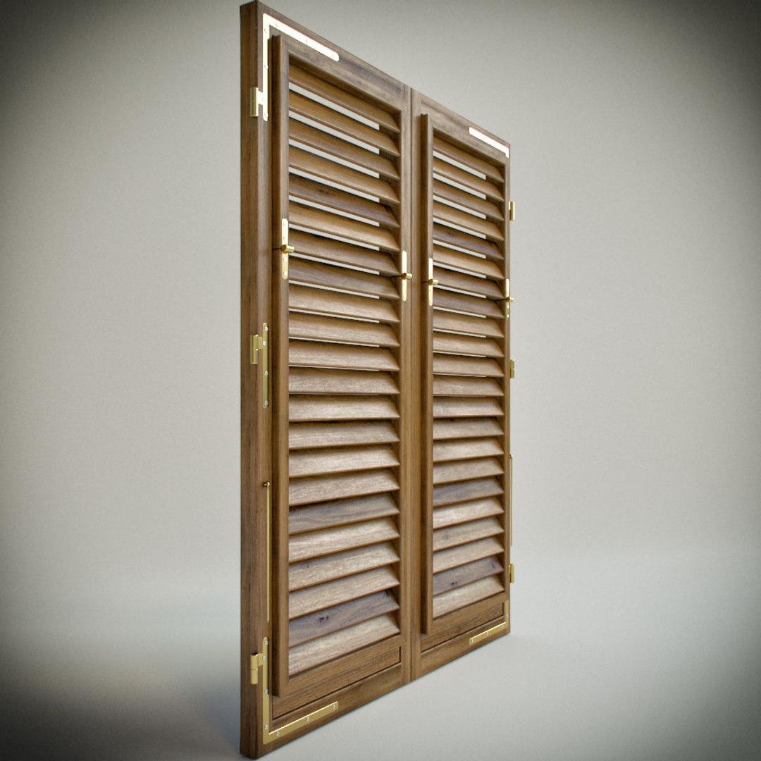 3d wood shutters