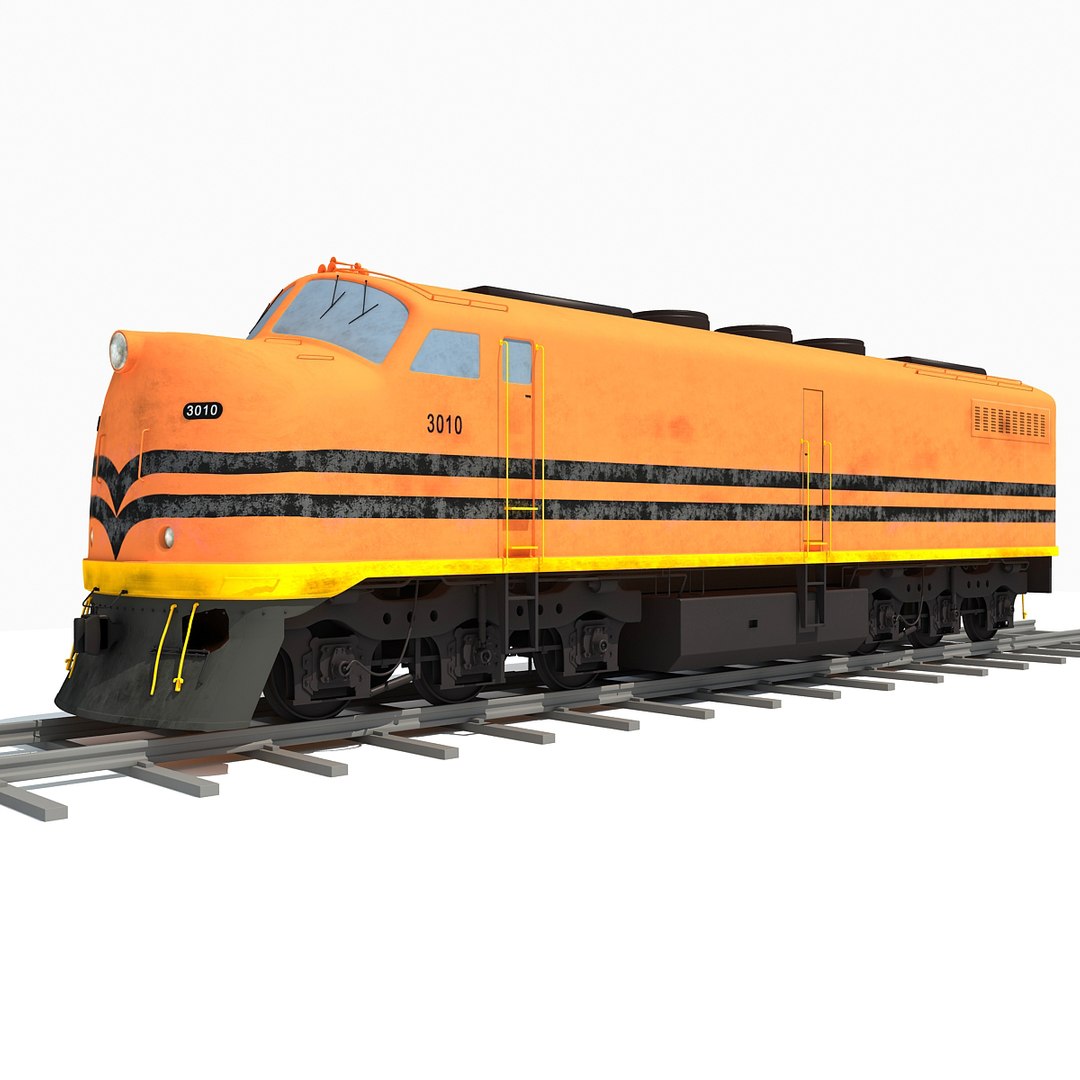 3d model train railway