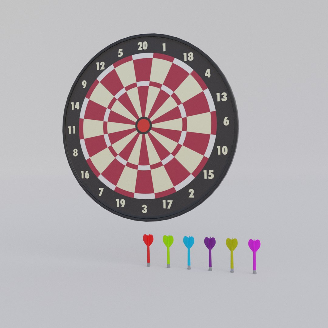 3D Bullseye Board Game Model - TurboSquid 2281385