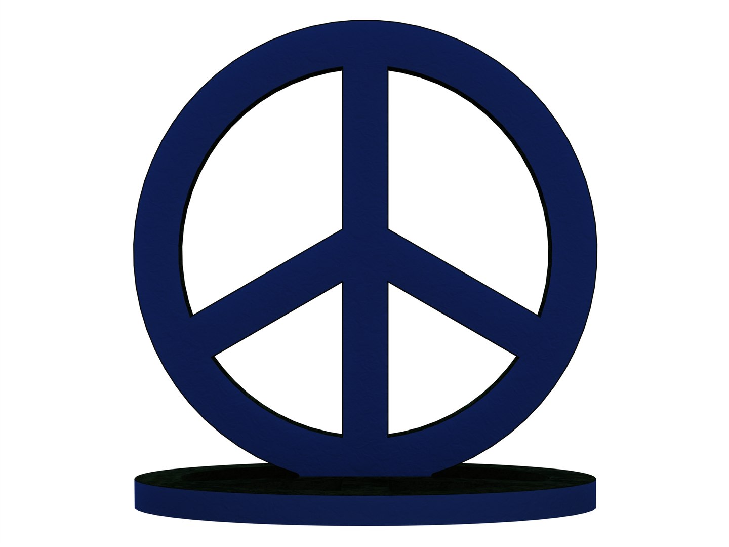 Plastic Peace Symbols Stand 3D model - TurboSquid 2166654