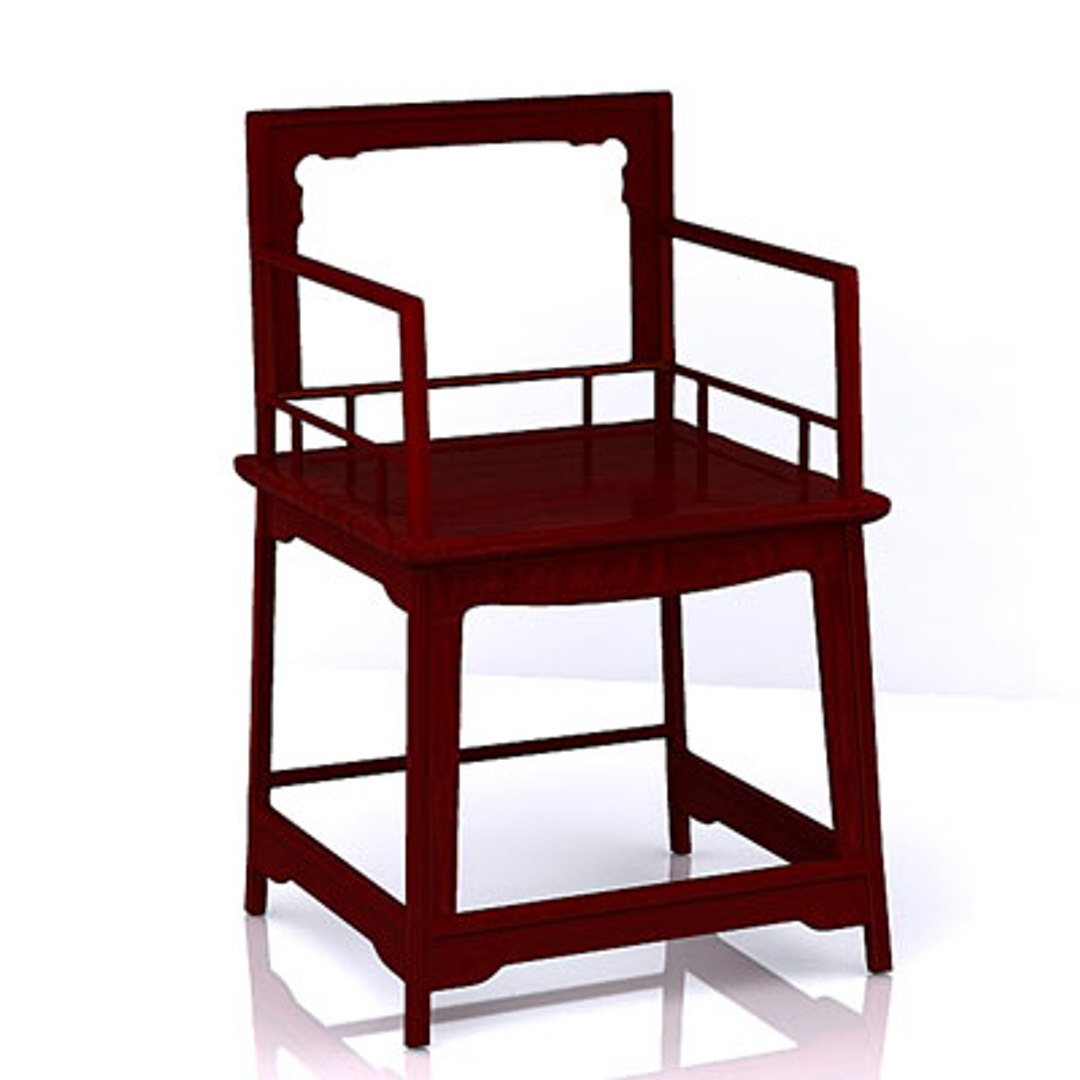 3d Model Of Chinese Chair Design