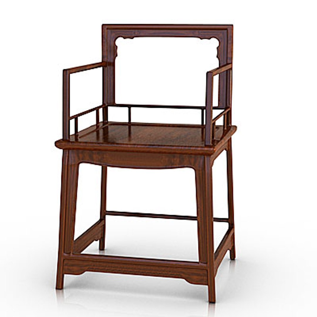 3d Model Of Chinese Chair Design