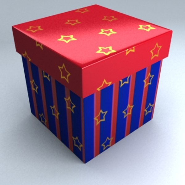 3d christmas gift box model