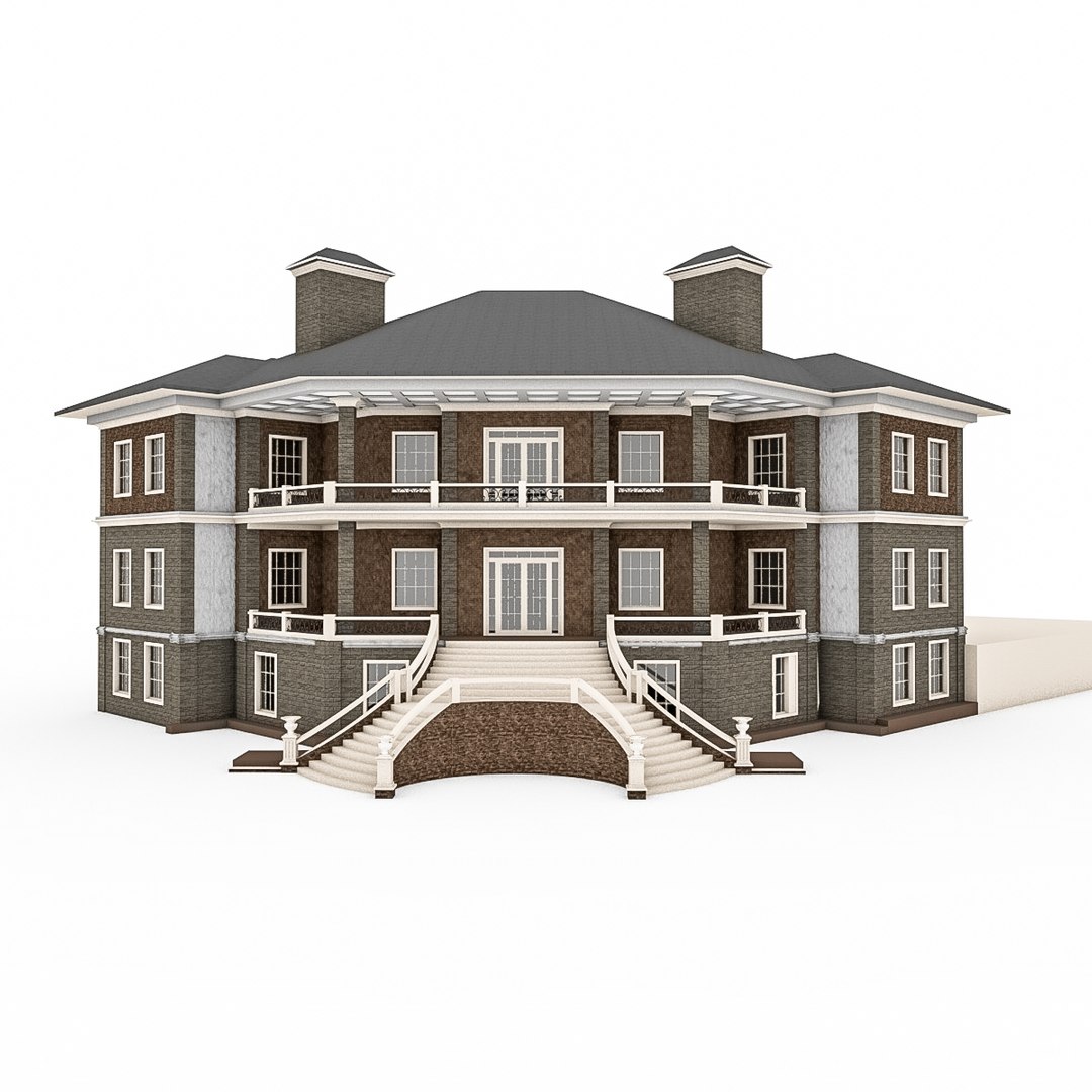 3d House Brick Model