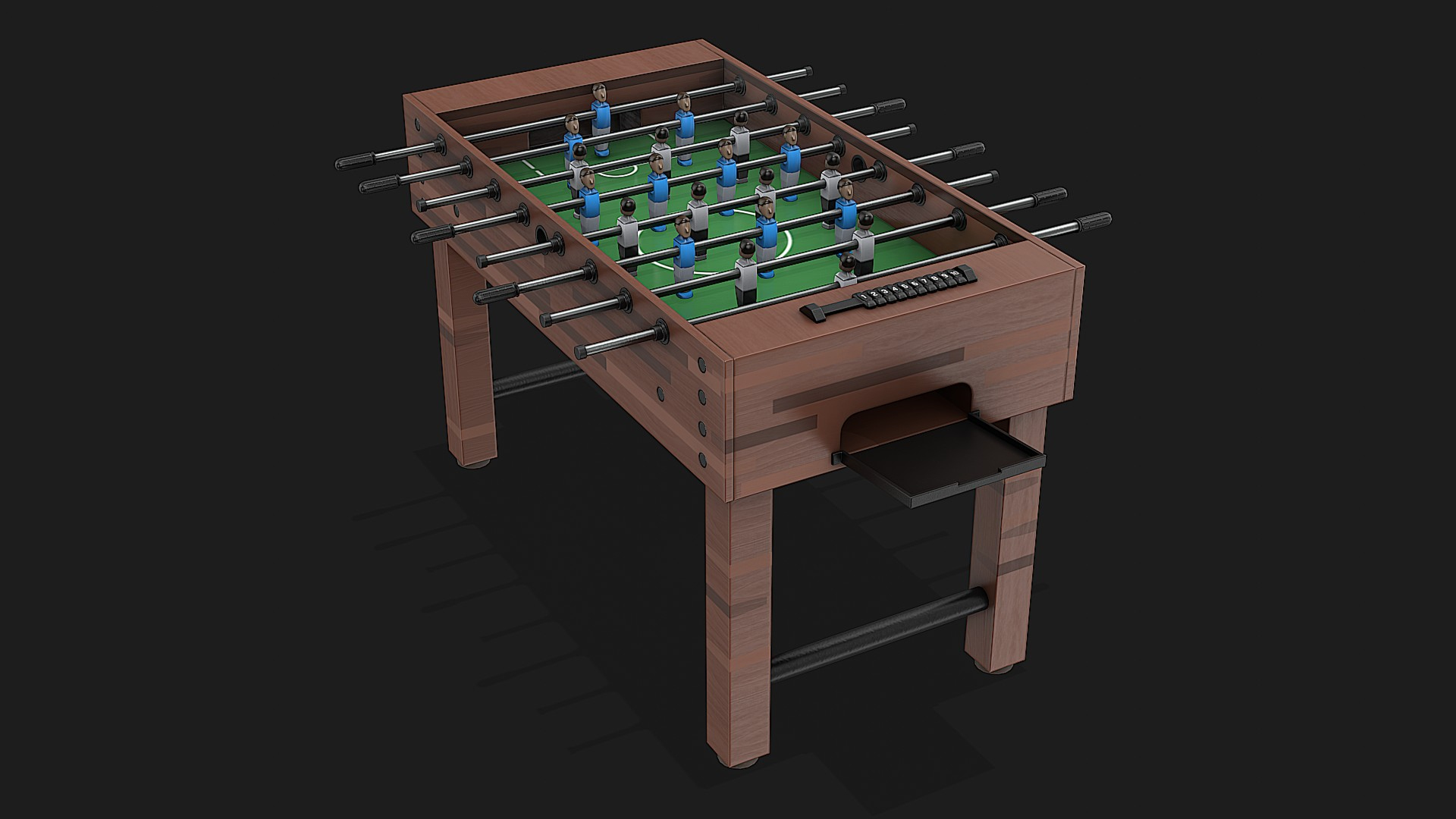 Foosball Table 3D Model - TurboSquid 2156601