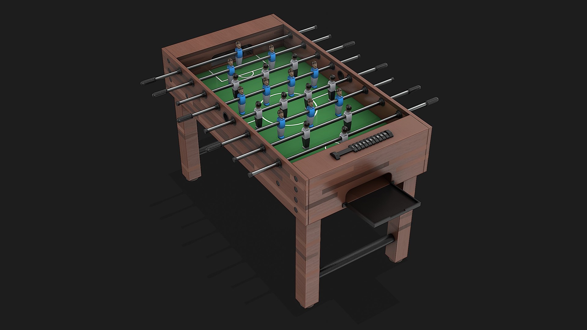 Foosball Table 3D Model - TurboSquid 2156601