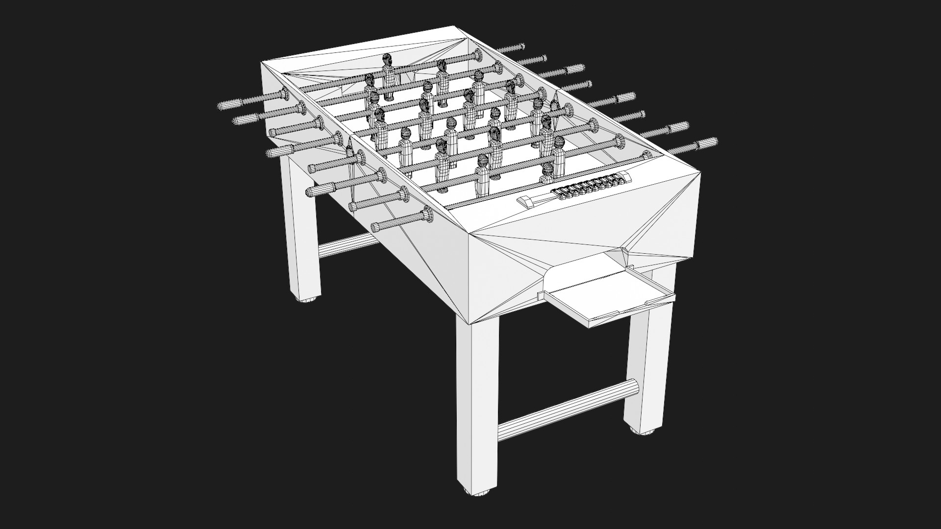 Foosball Table 3D Model - TurboSquid 2156601