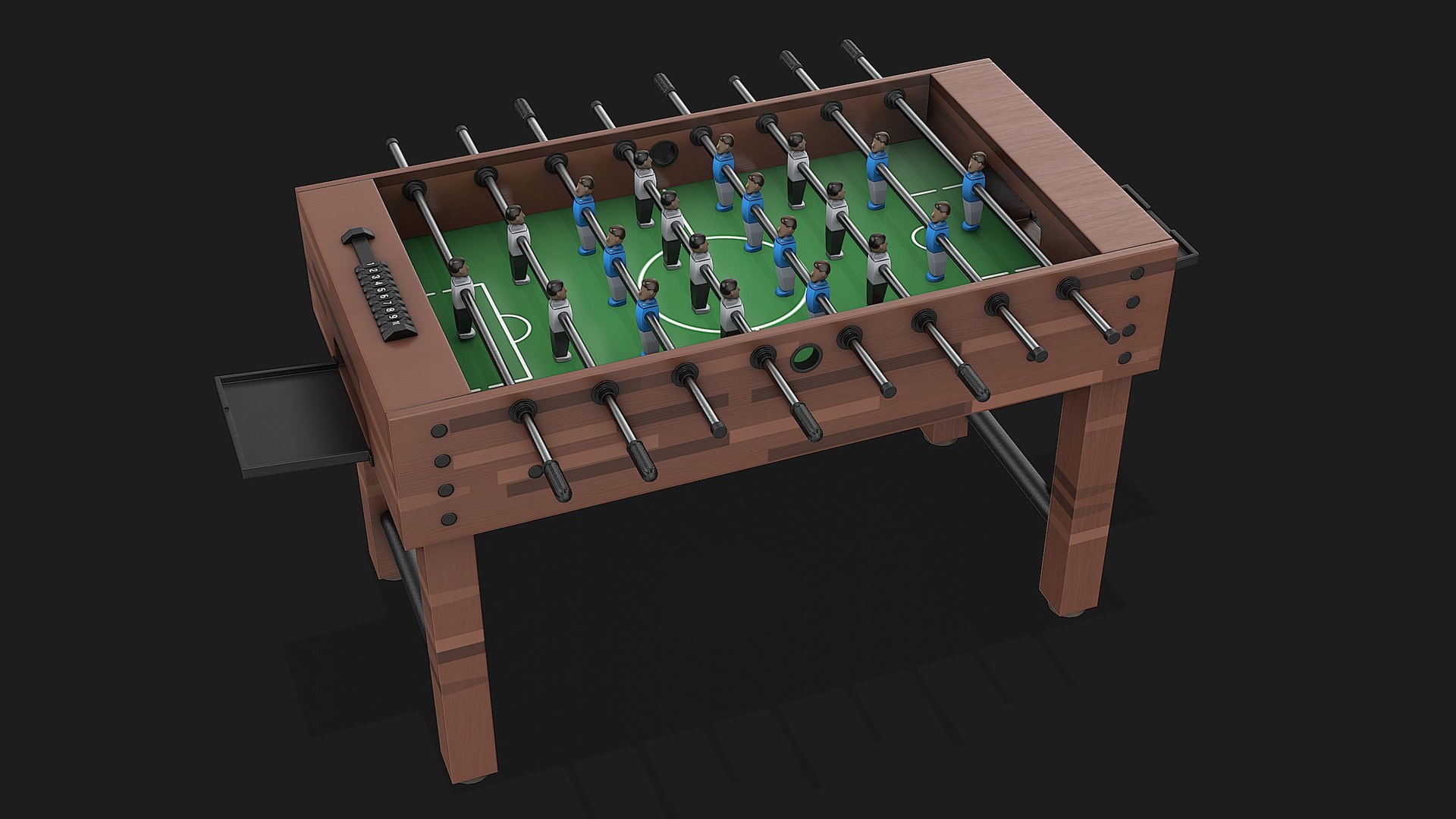 Foosball Table 3D Model - TurboSquid 2156601