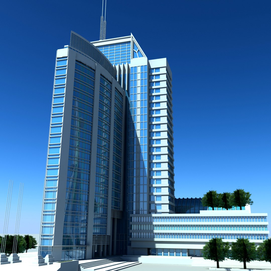3d Model Modern Building Set01