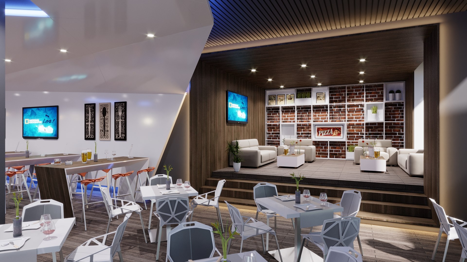 Interior Modern Lounge 3D - TurboSquid 1919906