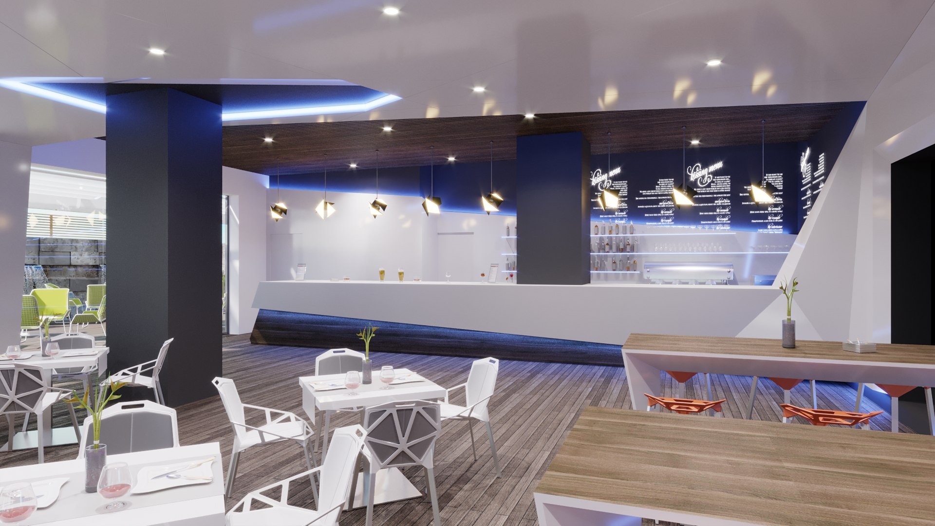 Interior Modern Lounge 3D - TurboSquid 1919906