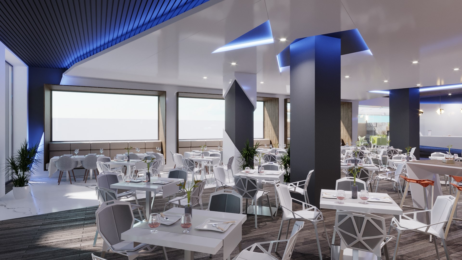 Interior Modern Lounge 3D - TurboSquid 1919906