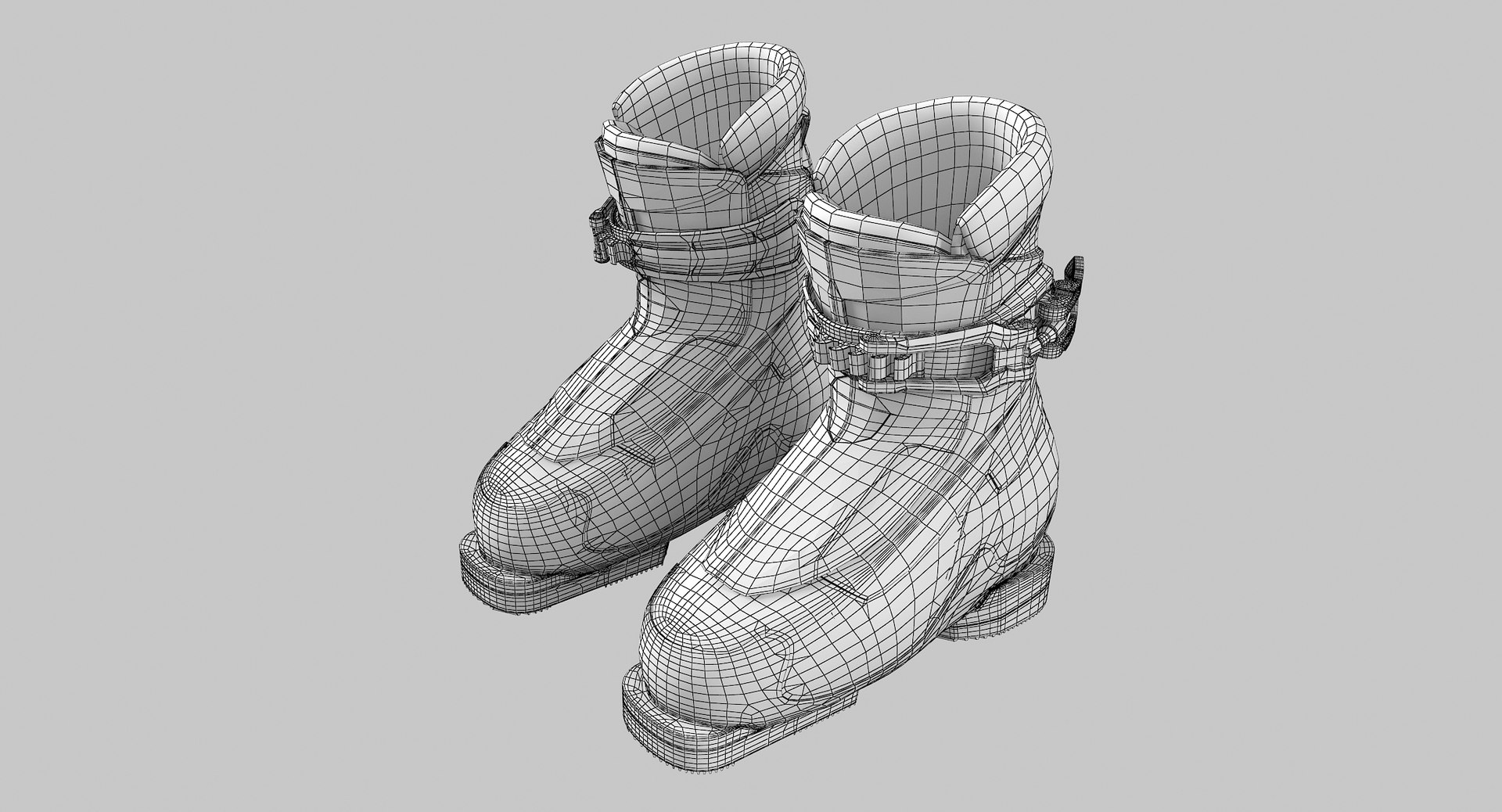 3D Alpine Ski Boots Model - TurboSquid 1354247
