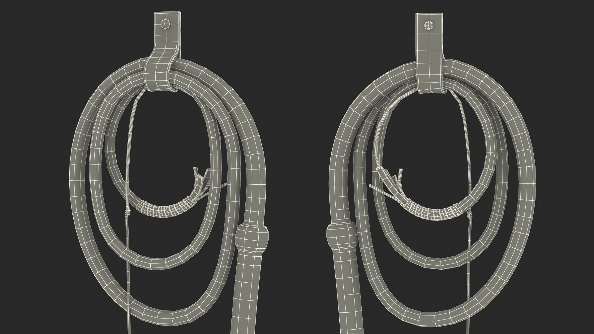 Brown Cowboy Whip Holstered 3D Model - TurboSquid 2100846