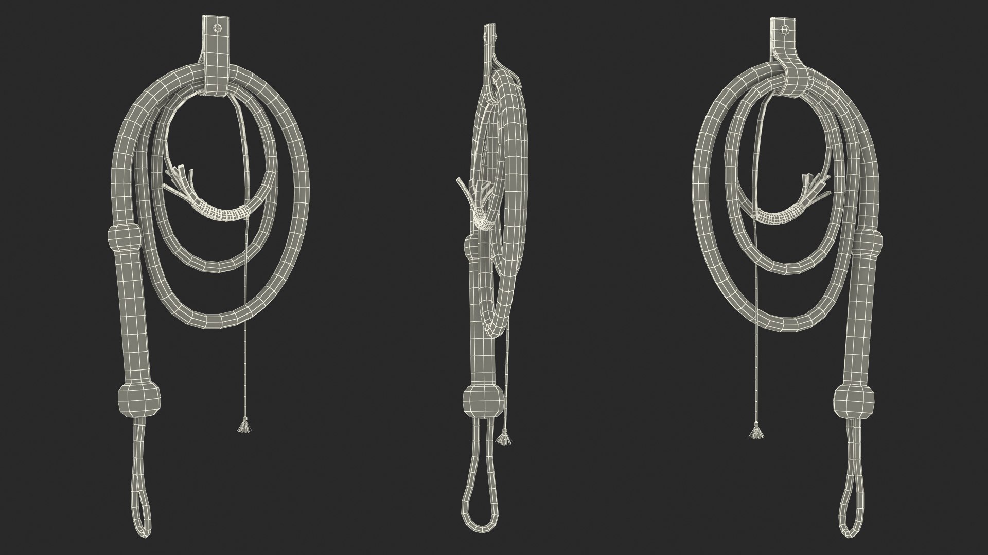 Brown Cowboy Whip Holstered 3D Model - TurboSquid 2100846