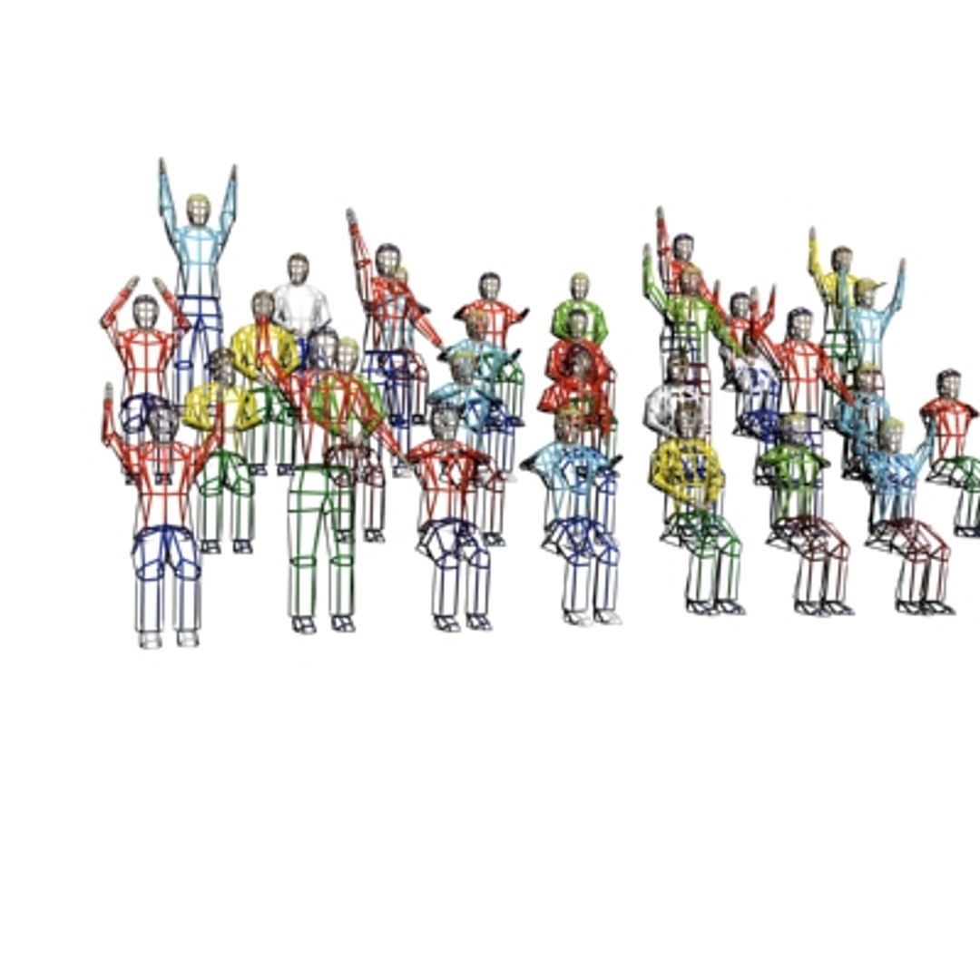 Crowd Animation 3d Model