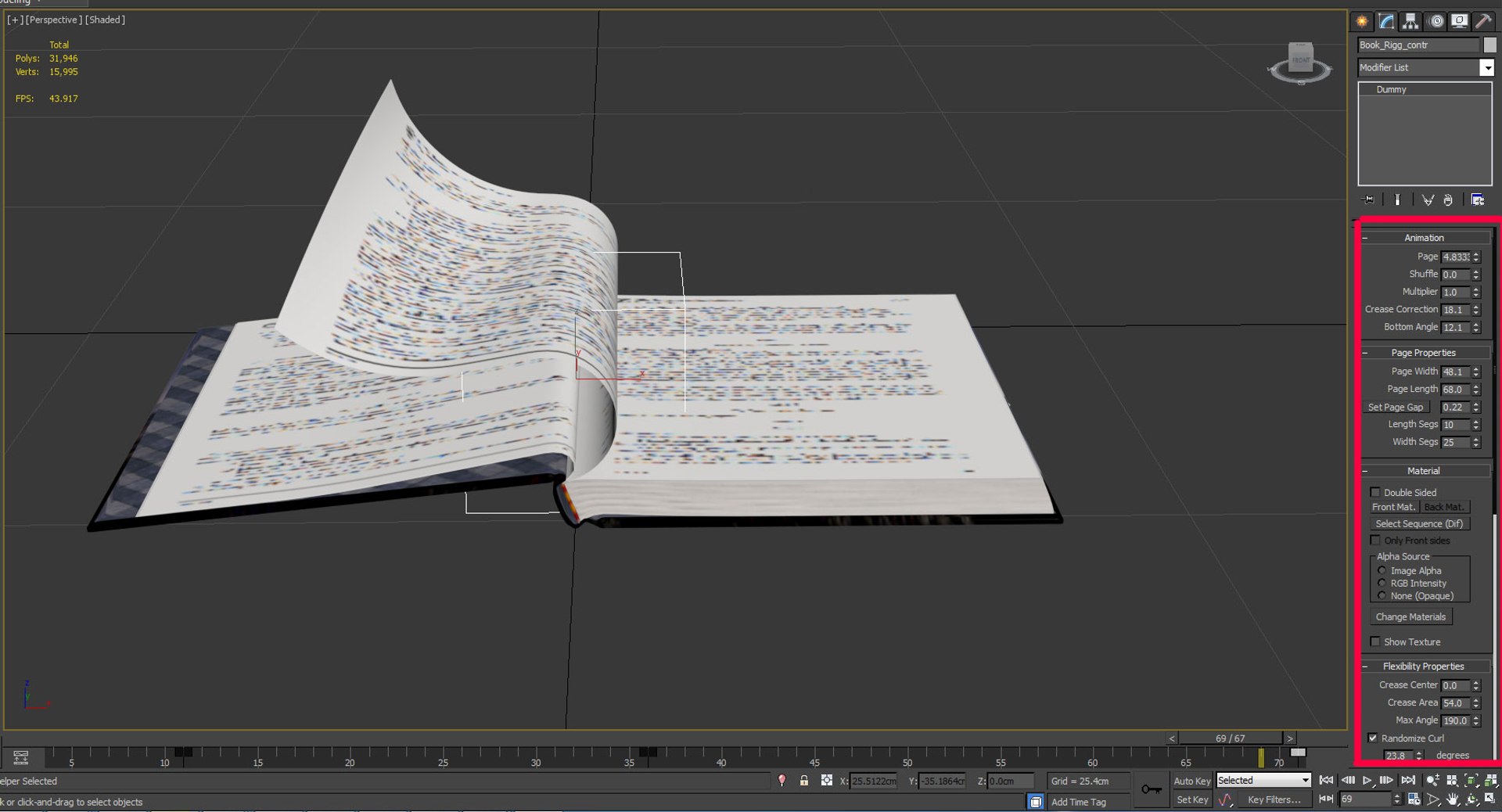 Book Pages - Animation Rig 3D Model - TurboSquid 1233606