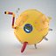 3d Stylized Cartoon Mini Submarine Model