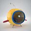 3d Stylized Cartoon Mini Submarine Model