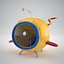 3d Stylized Cartoon Mini Submarine Model