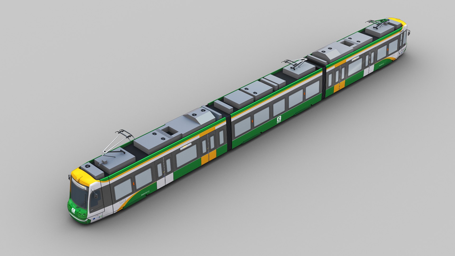 Low Poly Tram 16 Model - TurboSquid 1914174